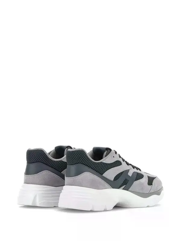 Hogan Panelled Suede Sneakers - Grey