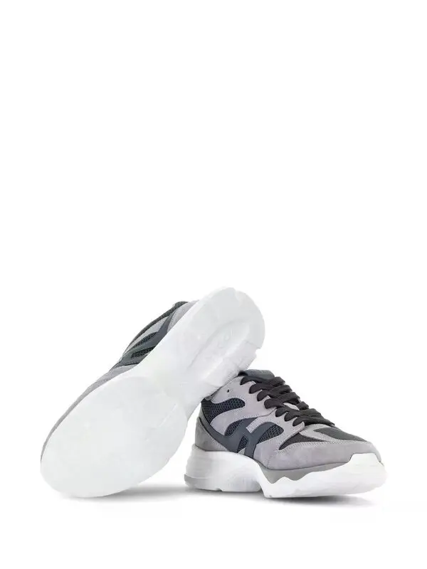 Hogan Panelled Suede Sneakers - Grey