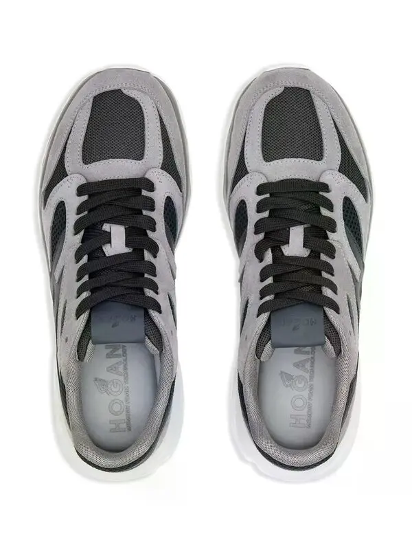 Hogan Panelled Suede Sneakers - Grey