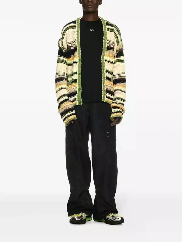 Off-White Striped Cardigan