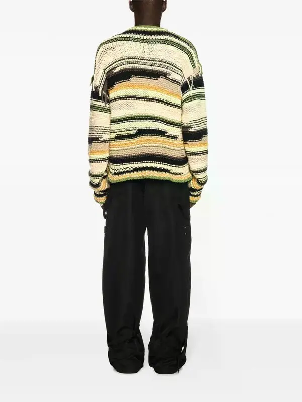 Off-White Striped Cardigan