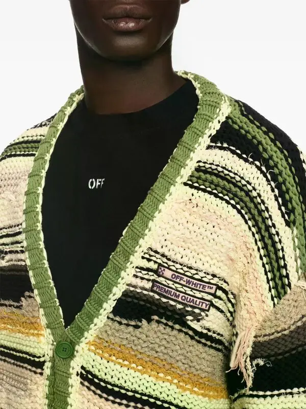Off-White Striped Cardigan