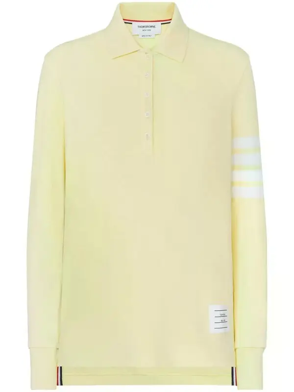 Thom Browne 4-bar Long-sleeved Polo Top