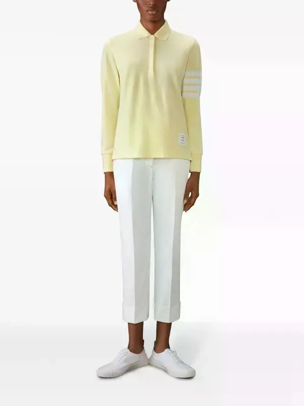 Thom Browne 4-bar Long-sleeved Polo Top