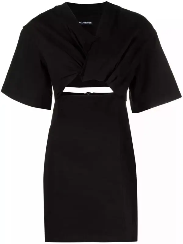 Jacquemus La Robe T-shirt Bahia Minidress - Black