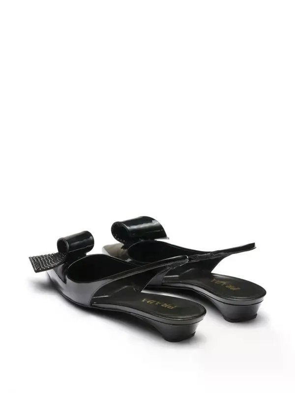 Prada 25mm Appliqué-detail Leather Pumps