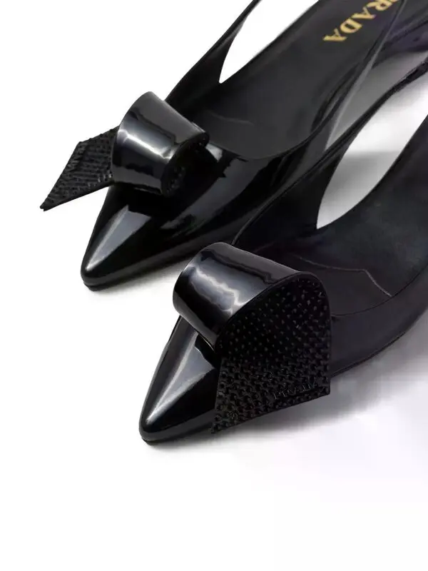 Prada 25mm Appliqué-detail Leather Pumps