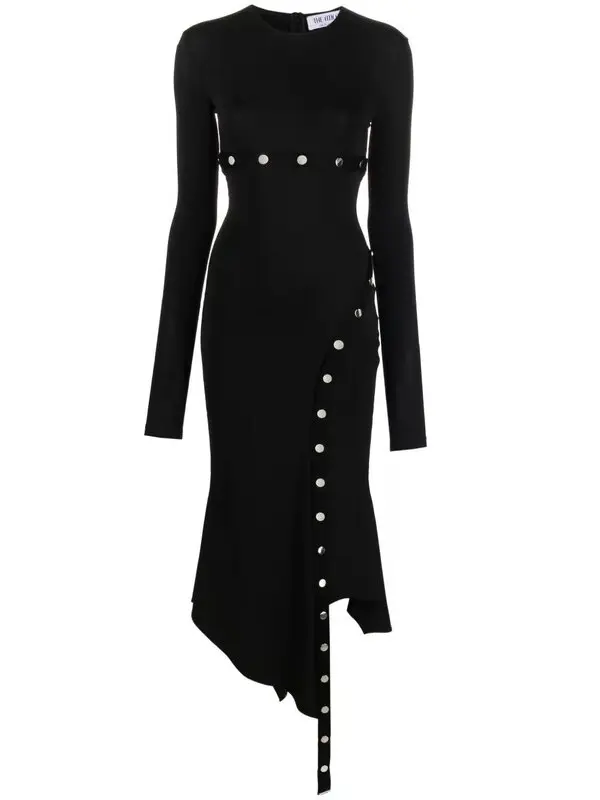 Attico Asymmetric Convertible Midi Dress