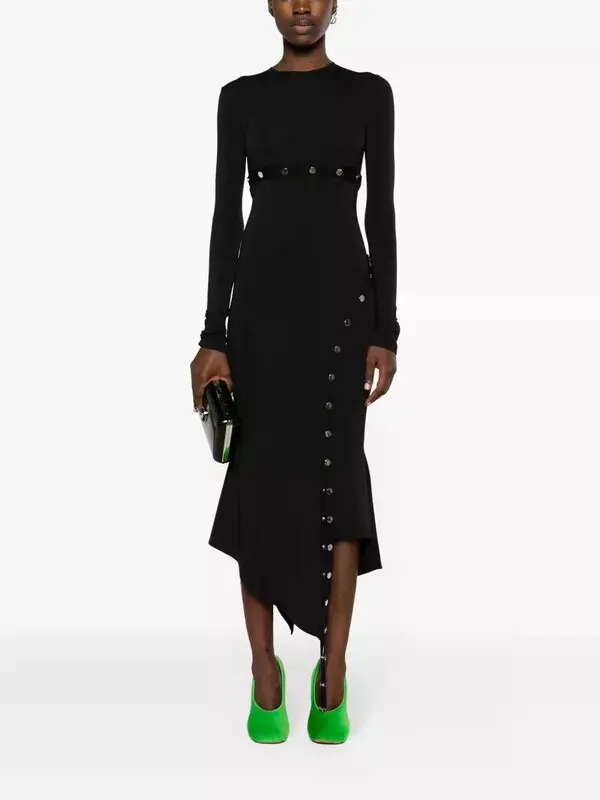 Attico Asymmetric Convertible Midi Dress