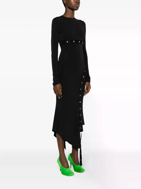 Attico Asymmetric Convertible Midi Dress