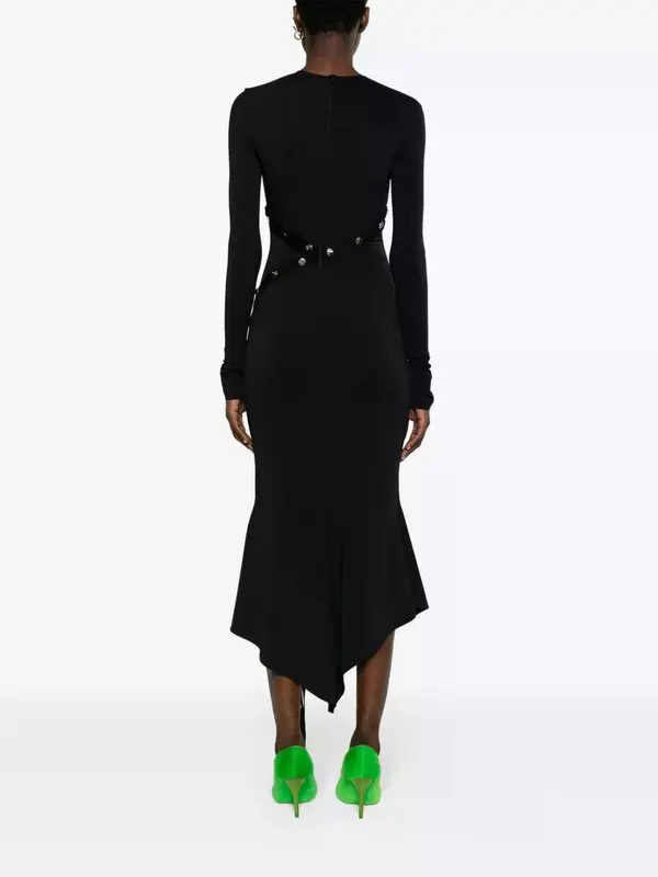 Attico Asymmetric Convertible Midi Dress