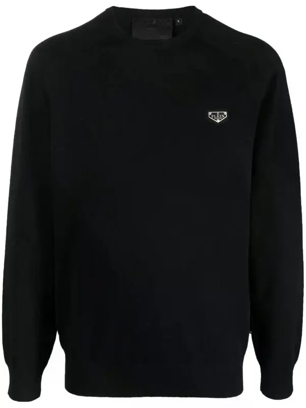 Philipp Plein Logo-plaque Jumper - Black
