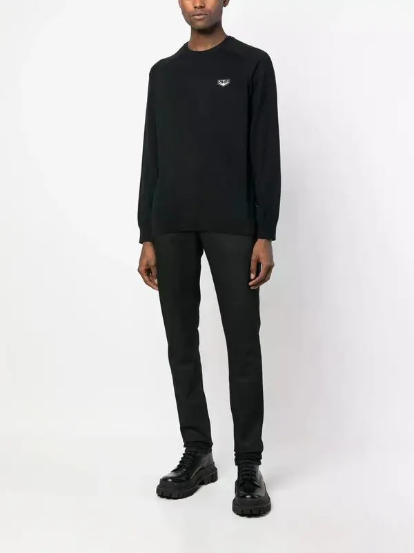 Philipp Plein Logo-plaque Jumper - Black