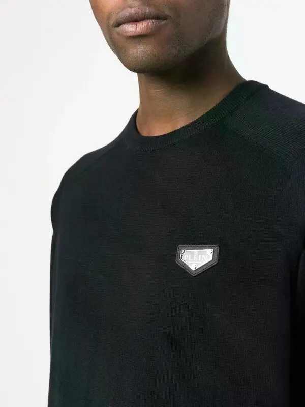 Philipp Plein Logo-plaque Jumper - Black