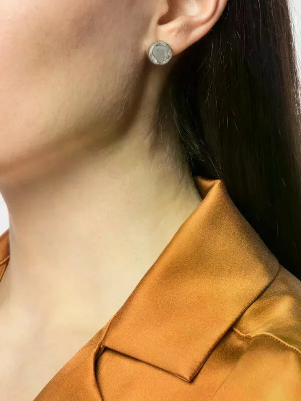 PARTS OF FOUR Diamond Stud Single Earring - Silver