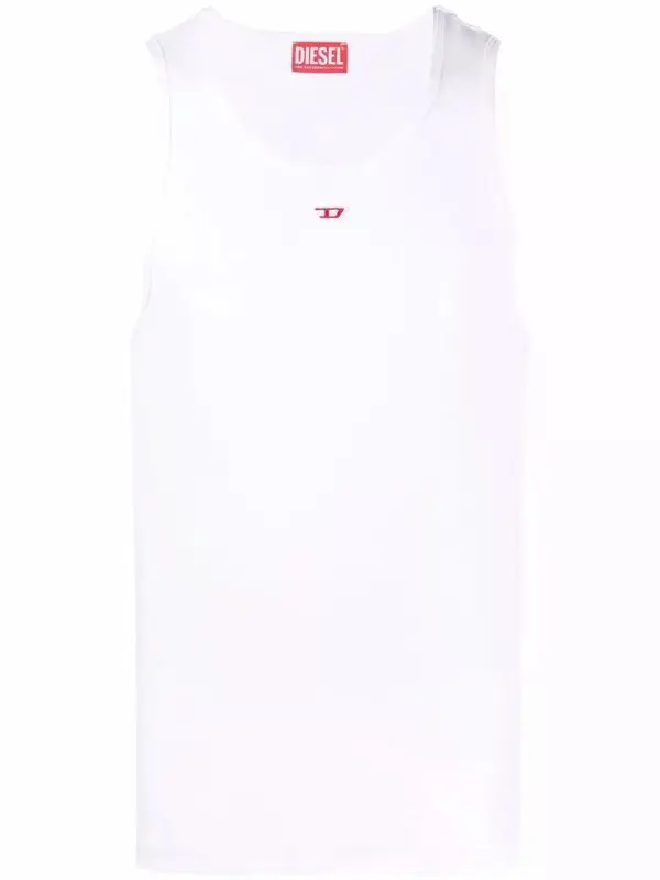 DIESEL® Logo Embroidered Tank Top - White