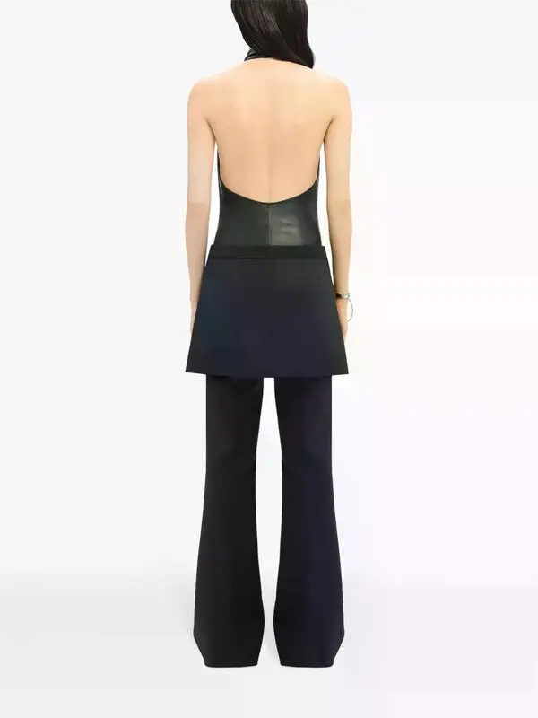 COURREGES Wool-blend Flared Mid-rise Trousers