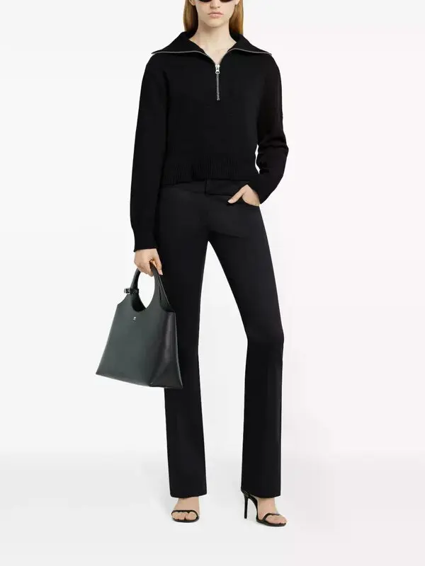 COURREGES Trucker Jumper With Half Zip Fastening - Black