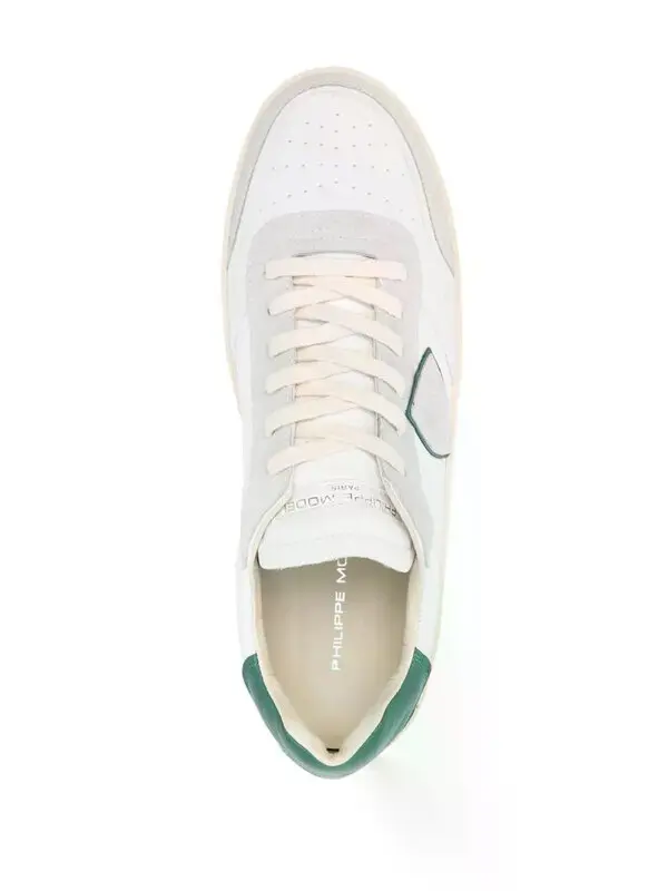 Philippe Model Leather Panelled Sneakers - White