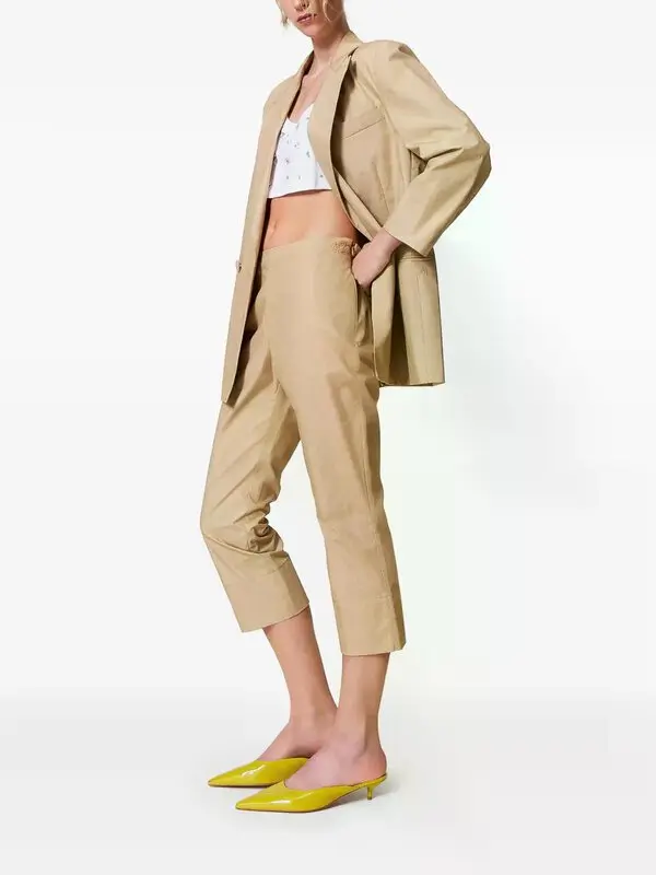TWINSET Poplin Cropped Trousers
