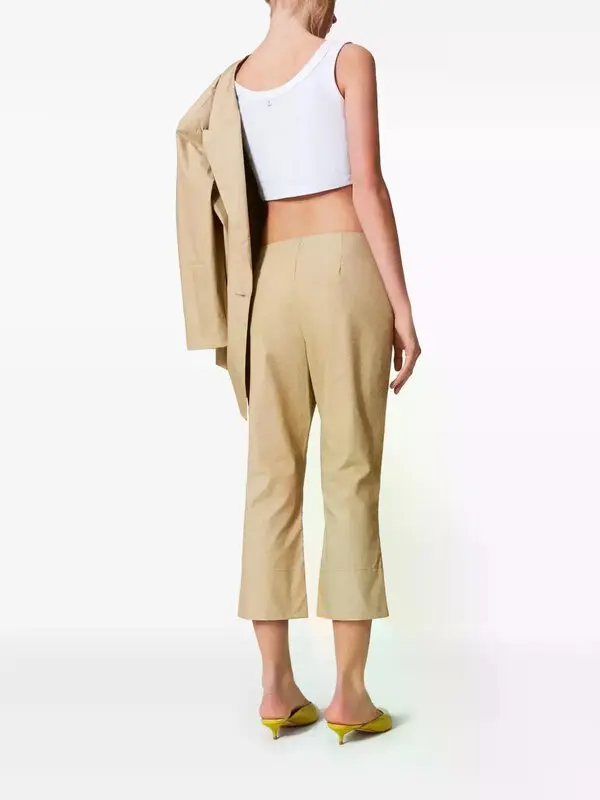 TWINSET Poplin Cropped Trousers