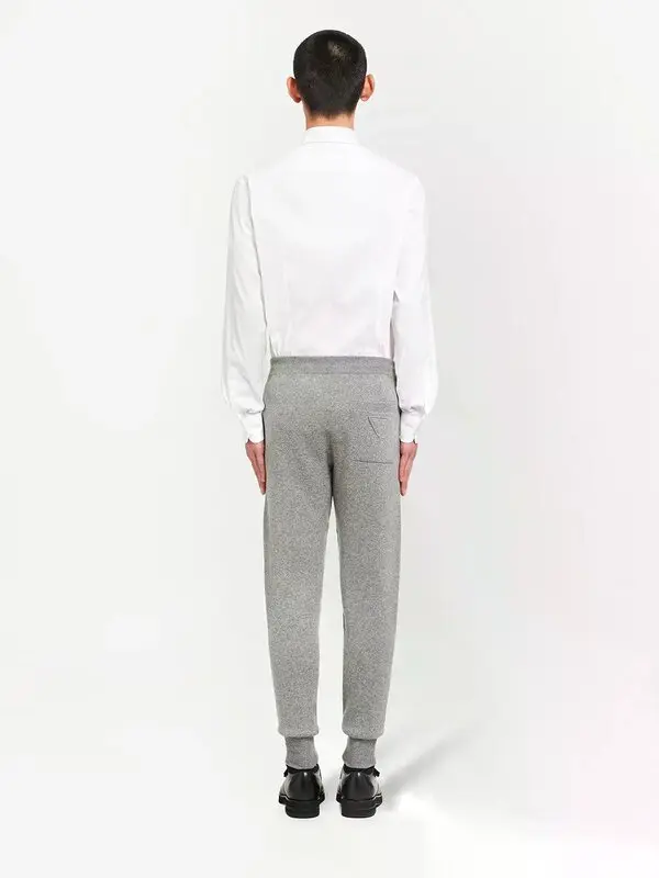 Prada Cashmere Knitted Track Pants - Grey