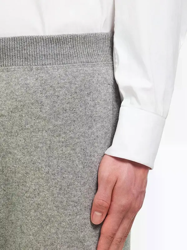 Prada Cashmere Knitted Track Pants - Grey