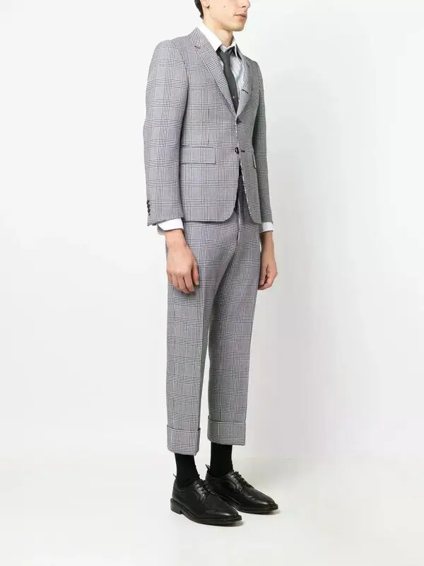 Thom Browne Check-pattern Single-breasted Blazer