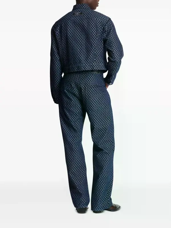 Balmain Monogram-jacquard Denim Jacket