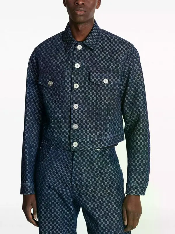 Balmain Monogram-jacquard Denim Jacket