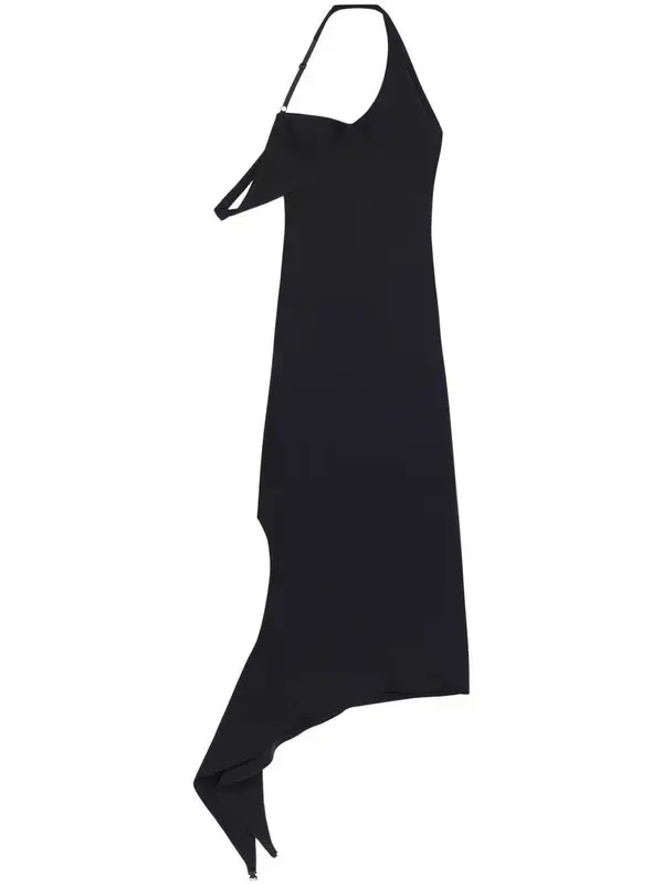 COURREGES Undressed Crepe Maxi Dress - Black