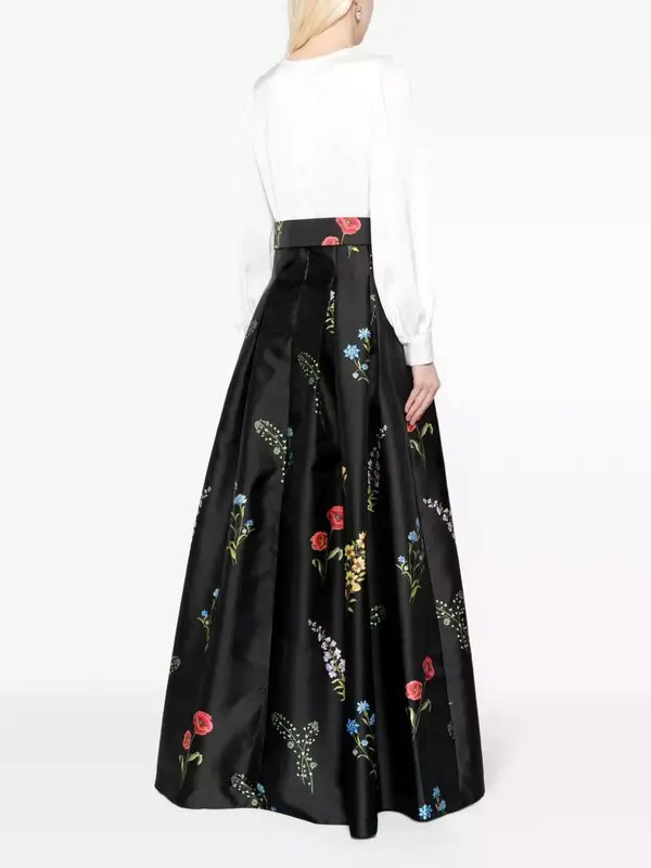 Sachin & Babi Zoe Color-block Gown - Black