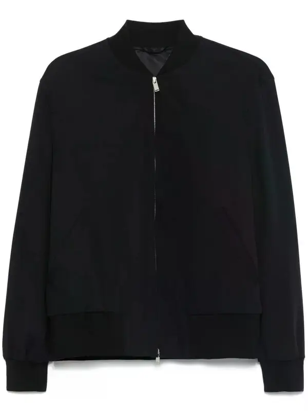 LARDINI Wool Bomber Jacket - Blue