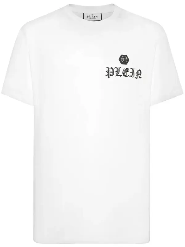 Philipp Plein Skull Crystal-embellished T-shirt - White