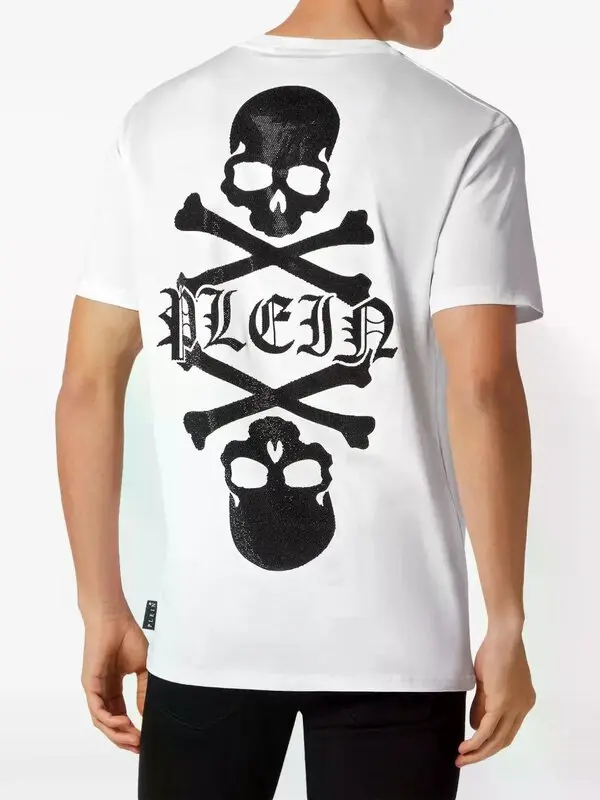 Philipp Plein Skull Crystal-embellished T-shirt - White