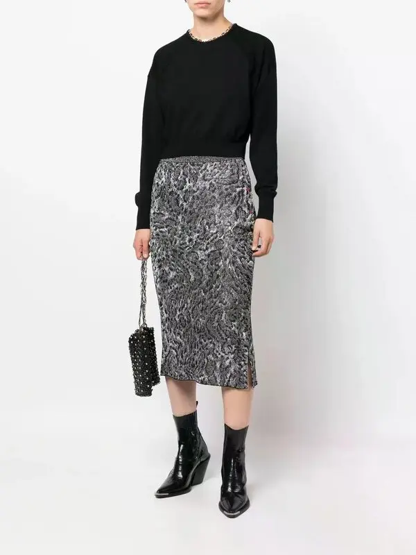Rabanne Chain-link Neckline Merino Wool-blend Sweater