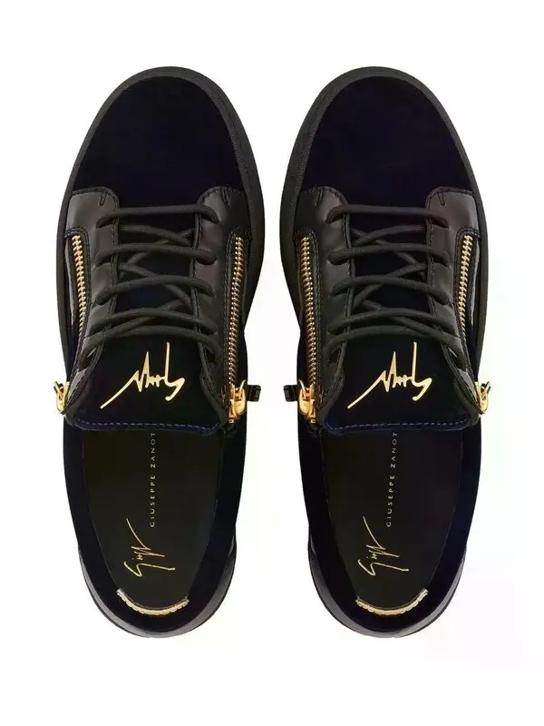 GIUSEPPE ZANOTTI Frankie Double-zip Low-top Sneakers - Blue