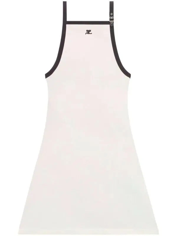 COURREGES Contrast-trim Cotton Minidress