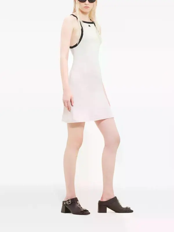 COURREGES Contrast-trim Cotton Minidress