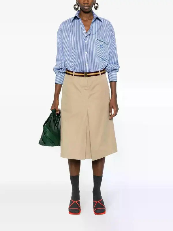 Etro Logo-embroidered Striped Cotton Shirt