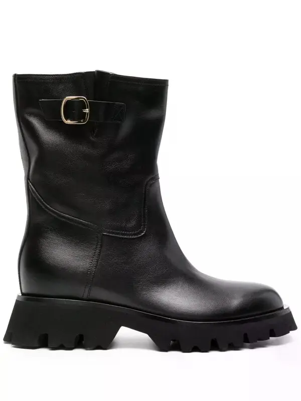 Santoni Zip-up Ankle Leather Boots