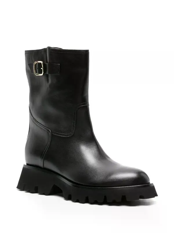Santoni Zip-up Ankle Leather Boots