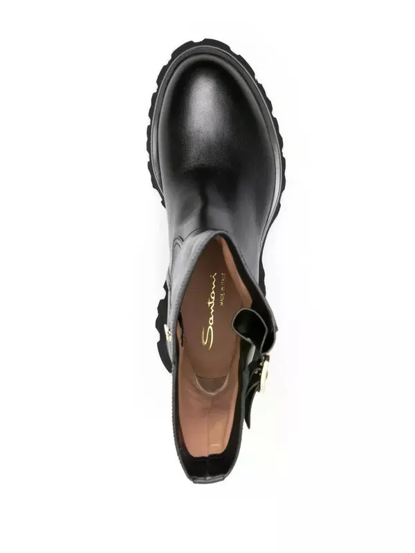 Santoni Zip-up Ankle Leather Boots