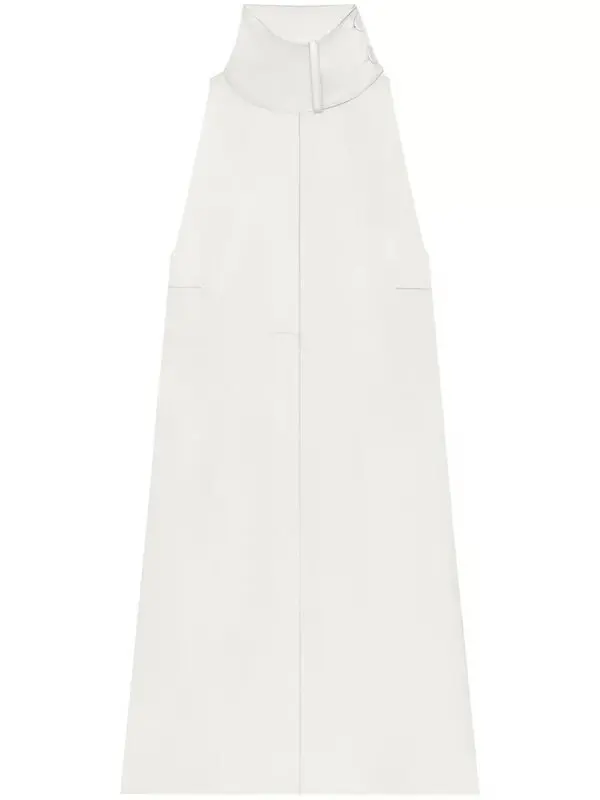 COURREGES Attached-scarf Mini Dress - Neutrals