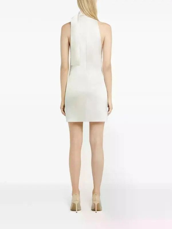 COURREGES Attached-scarf Mini Dress - Neutrals