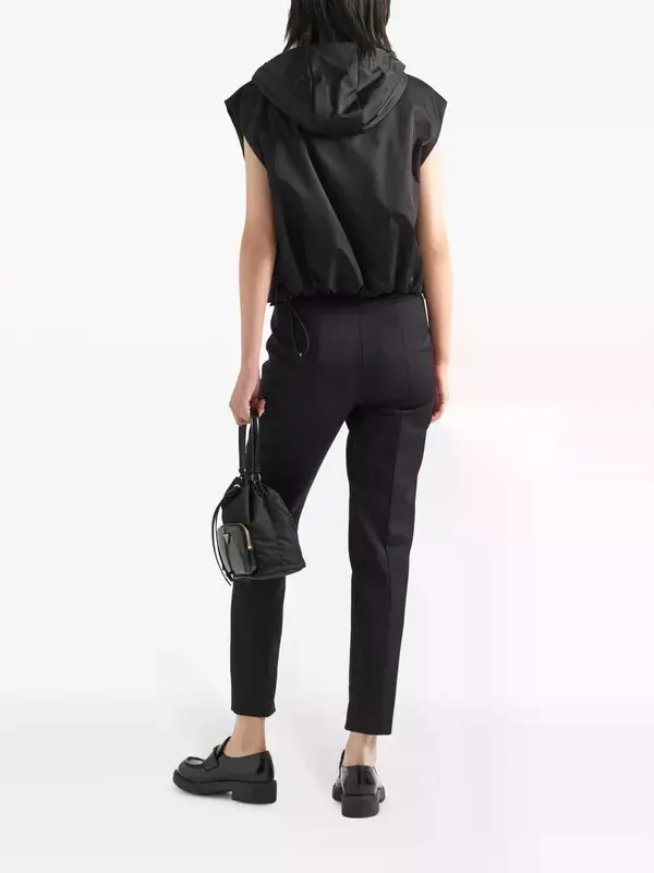 Prada Re-nylon Triangle-logo Hooded Vest