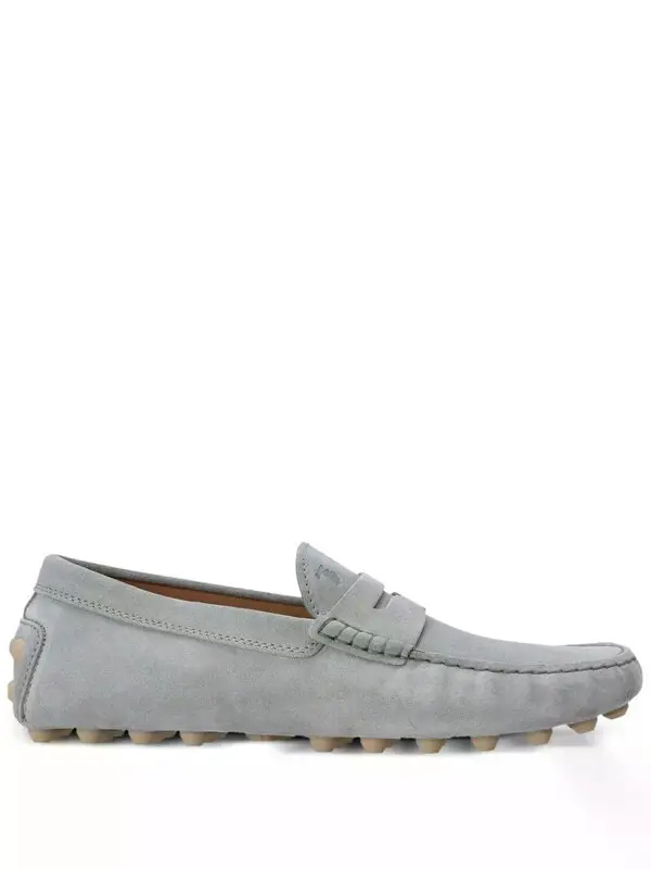 TOD'S Gommino Bubble Suede Driving Shoes - Grey