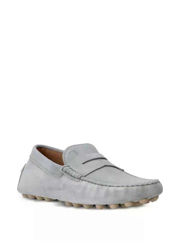 TOD'S Gommino Bubble Suede Driving Shoes - Grey