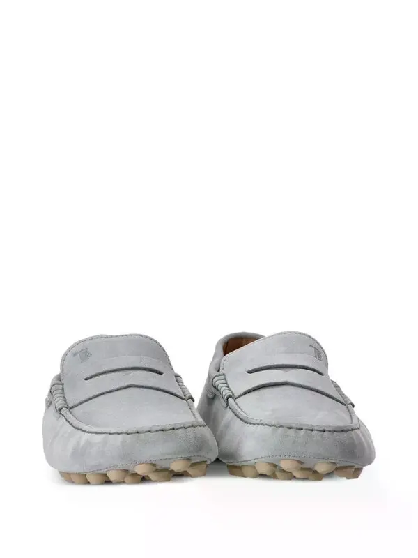 TOD'S Gommino Bubble Suede Driving Shoes - Grey