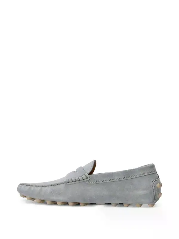 TOD'S Gommino Bubble Suede Driving Shoes - Grey